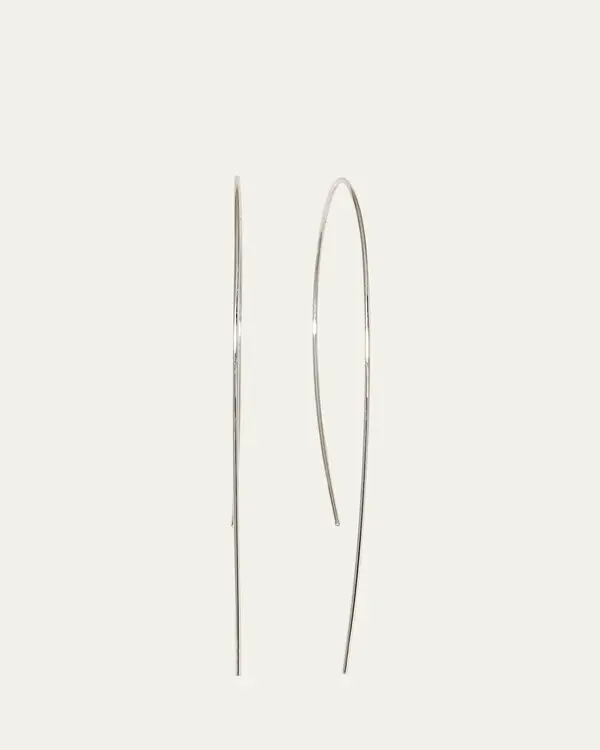 Lana Jewelry 14k Hooked On Hoop Earrings - White Gold
