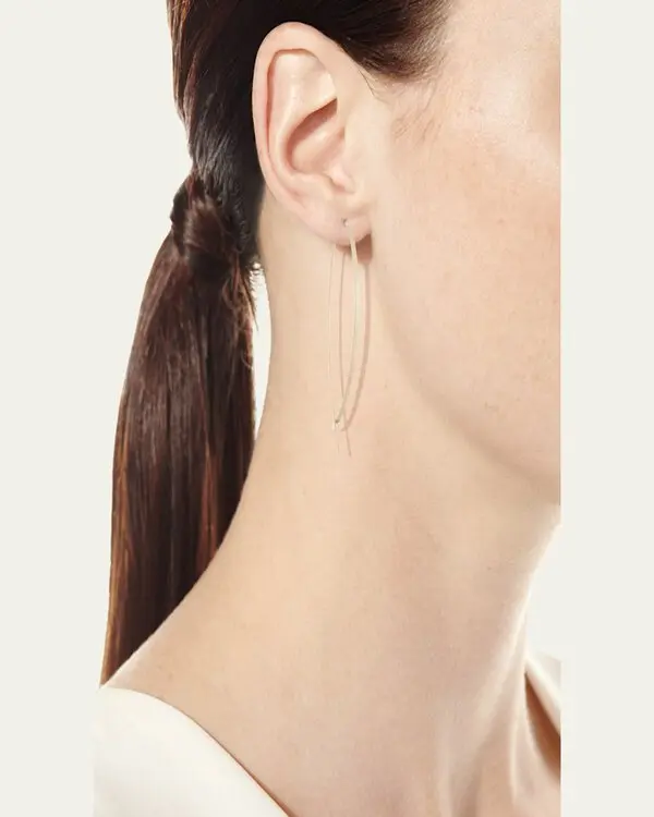 Lana Jewelry Flat 14k Upside Down Hoop Earrings