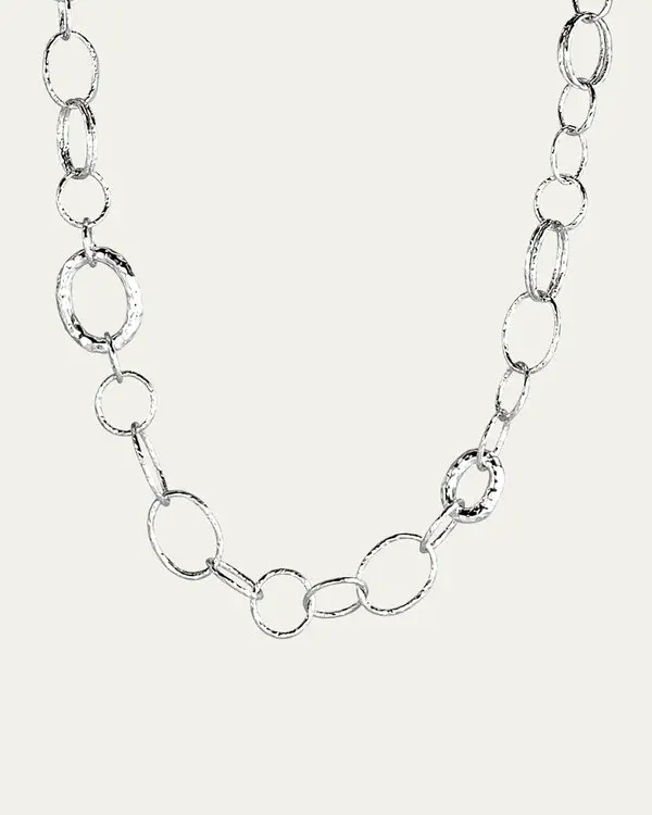 Ippolita Sterling Long Hammered Bastille Necklace