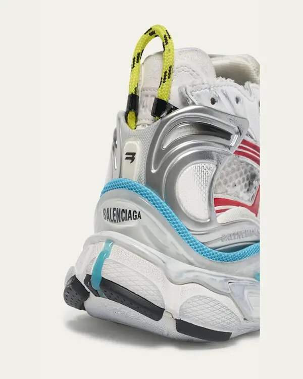 Balenciaga Runner Sneakers - White/red/blue