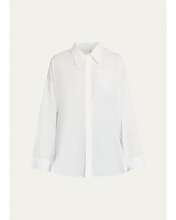R13 Drop Neck Oxford Shirt
