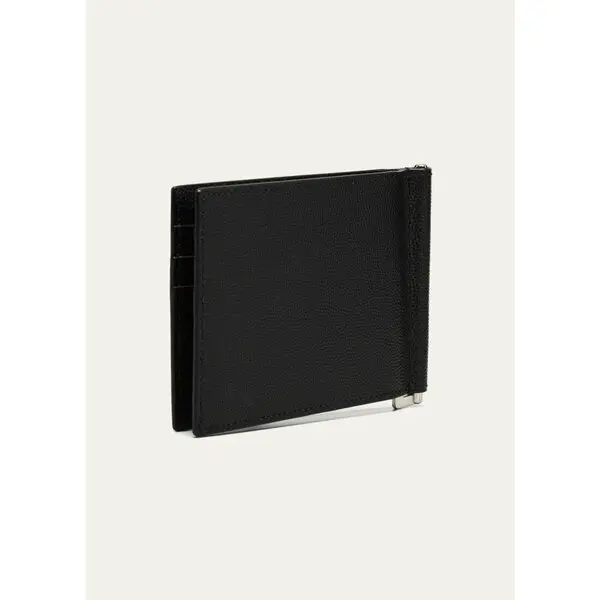 Saint Laurent Leather Wallet W/ Money Clip
