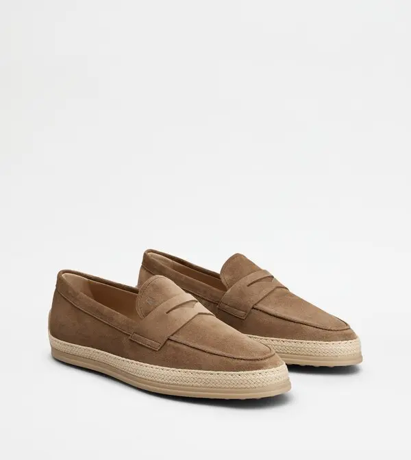TOD'S Suede Loafers - Brown