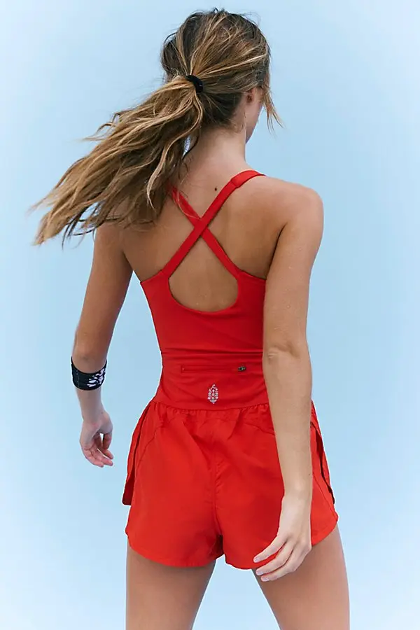 Free People Righteous Runsie - Red Convertible