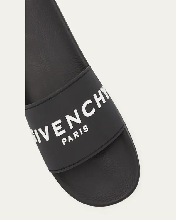 Givenchy Logo Slide Sandals - Black