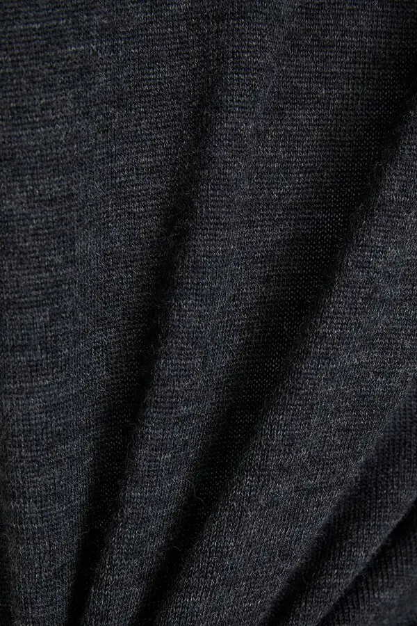Acne Studios Frayed Mélange Wool Turtleneck Sweater