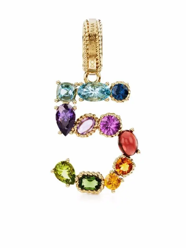 Dolce & Gabbana 18k Yellow Gemstone Pendant - Gold