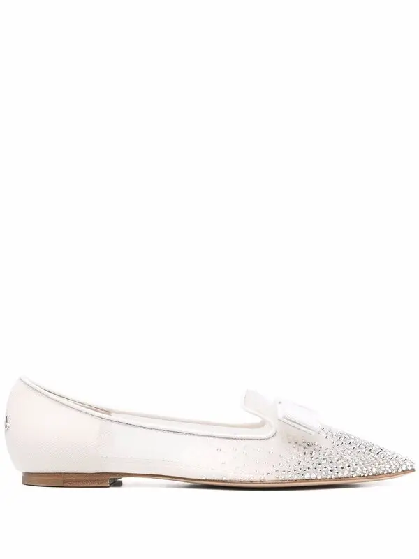JIMMY CHOO Gala Ballerina Shoes - White