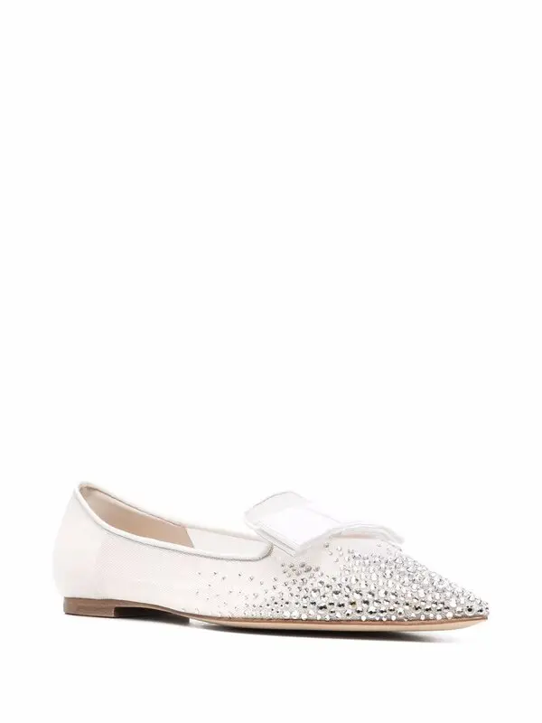 JIMMY CHOO Gala Ballerina Shoes - White