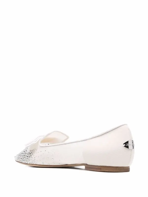 JIMMY CHOO Gala Ballerina Shoes - White