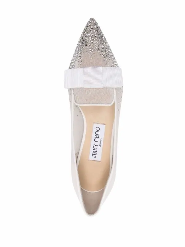 JIMMY CHOO Gala Ballerina Shoes - White