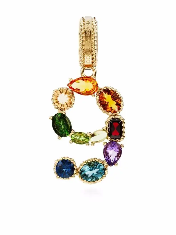 Dolce & Gabbana 18k Yellow Gemstone Pendant - Gold