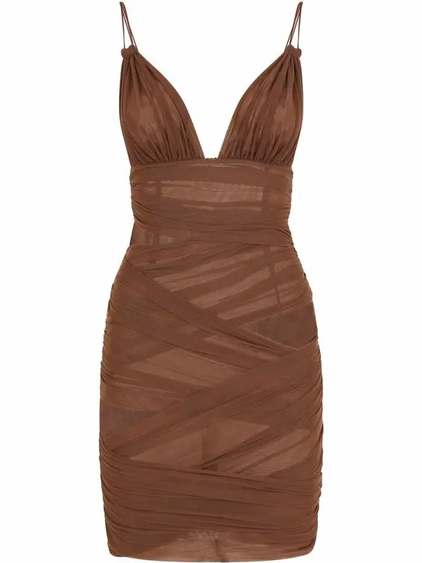Dolce & Gabbana Wrapover Tulle Minidress