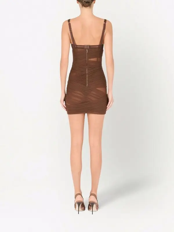 Dolce & Gabbana Wrapover Tulle Minidress