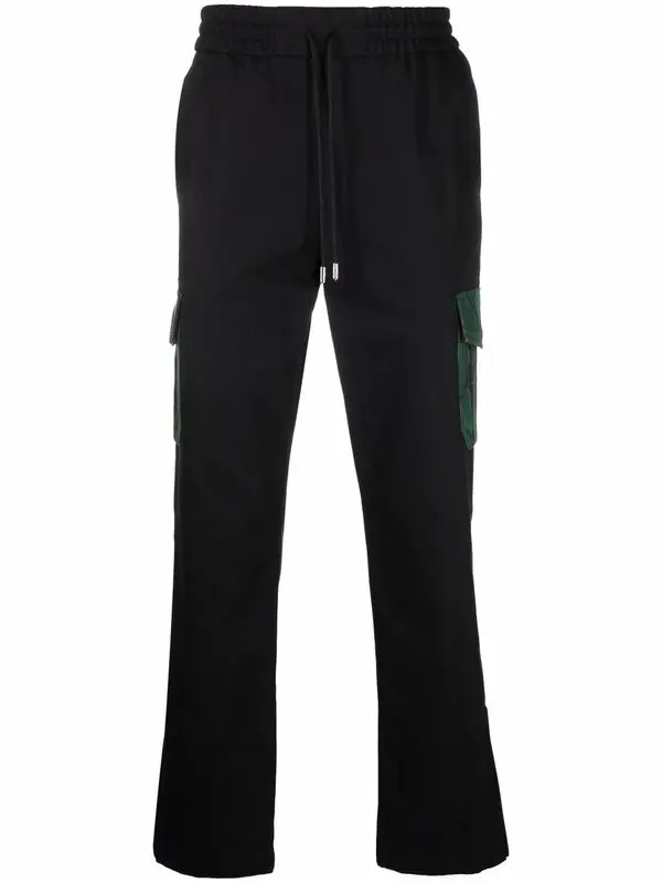 JUST DON Floral-print Cargo Track Trousers