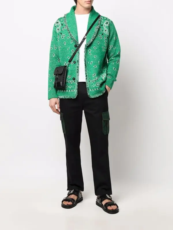 JUST DON Floral-print Cargo Track Trousers