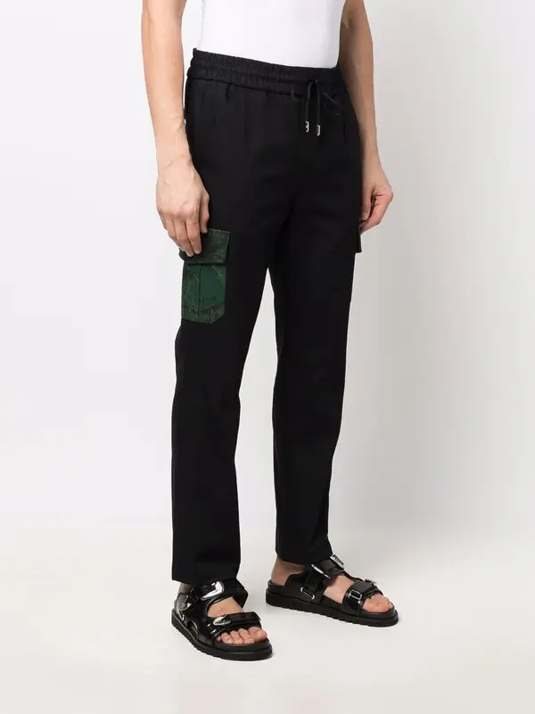 JUST DON Floral-print Cargo Track Trousers