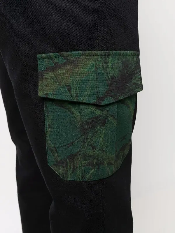 JUST DON Floral-print Cargo Track Trousers