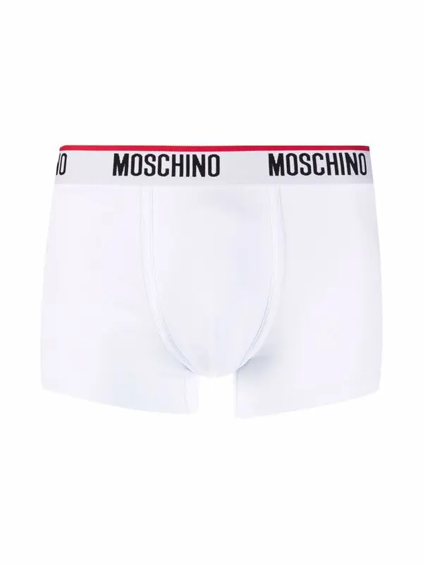 Moschino Logo-waistband Boxers - White