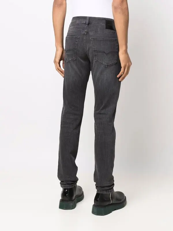 DIESEL® Slim-cut Denim Jeans In Washed Grey - Black