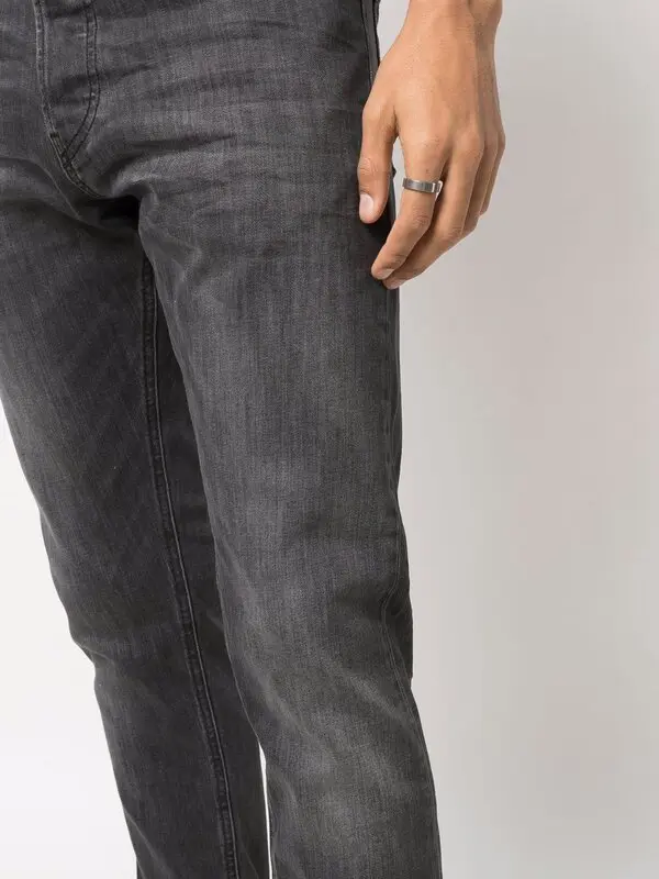 DIESEL® Slim-cut Denim Jeans In Washed Grey - Black