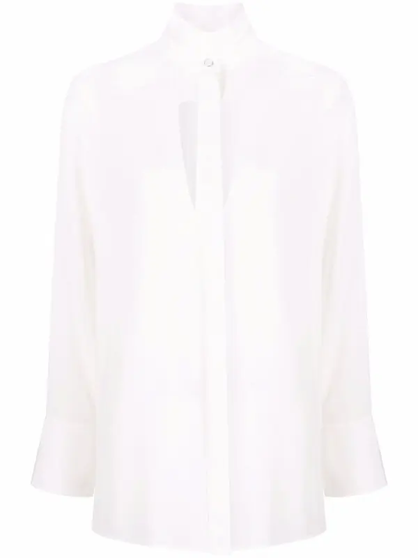 Givenchy Cut-out Detail Silk Shirt