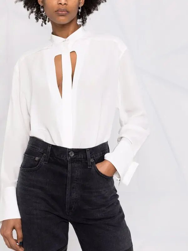Givenchy Cut-out Detail Silk Shirt