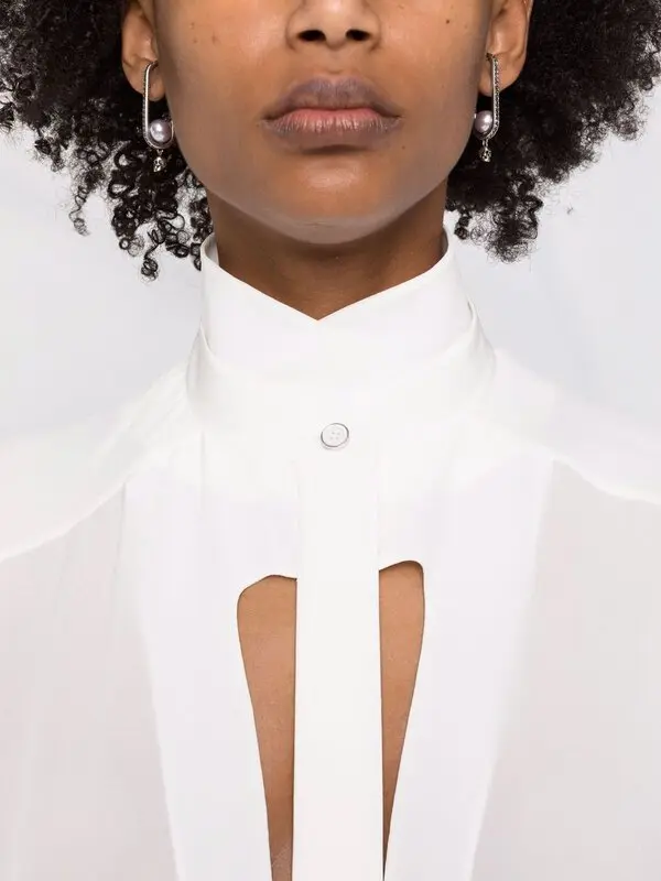 Givenchy Cut-out Detail Silk Shirt