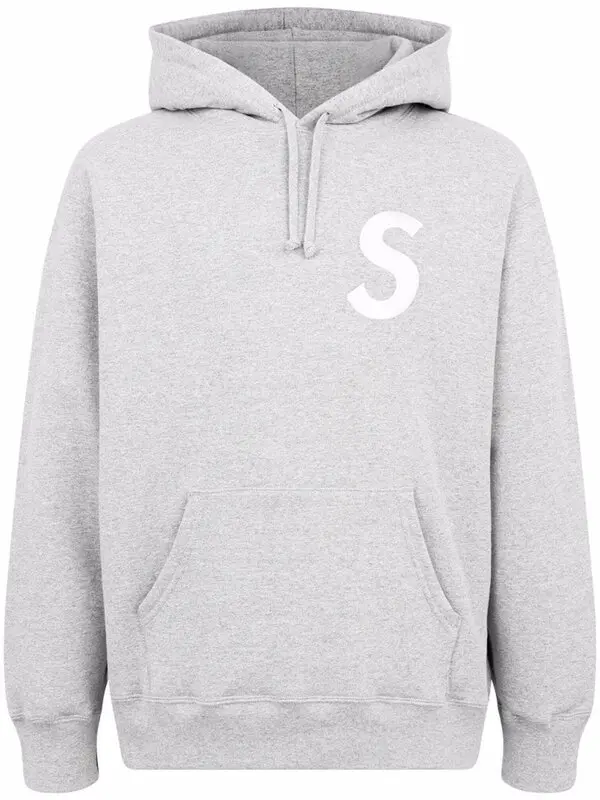 Supreme S Logo Split Hoodie - Grey | Editorialist