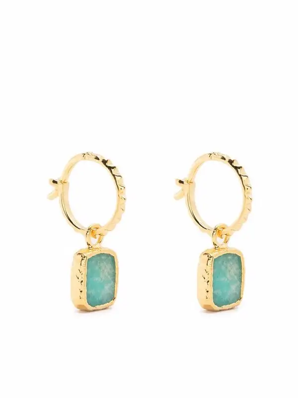 MISSOMA Mini Amazonite Hoop Earrings - Gold