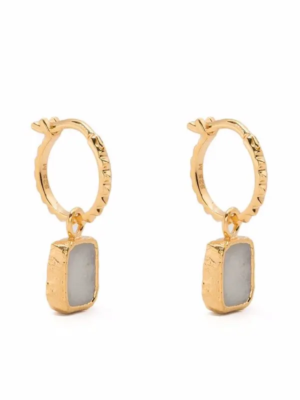 MISSOMA Plated Moonstone Hoop Earrings - Gold