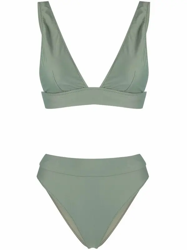 NOIRE SWIMWEAR High-waisted Bikini Set - Green