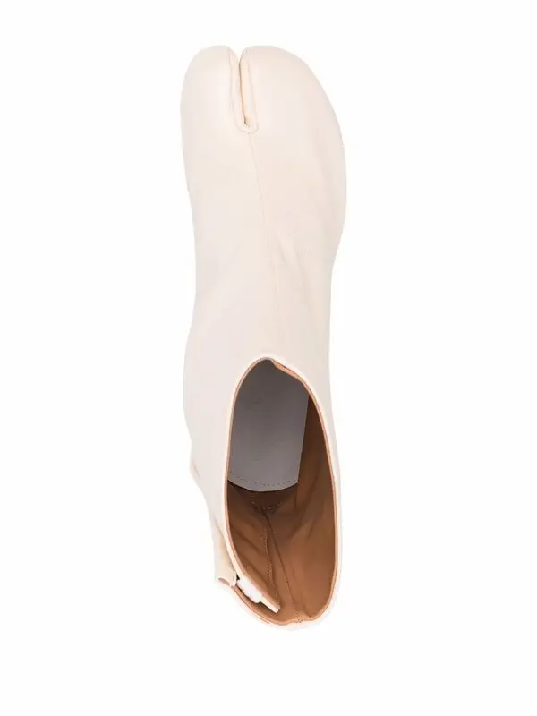 MAISON MARGIELA Tabi 60mm Leather Ankle Boots - White