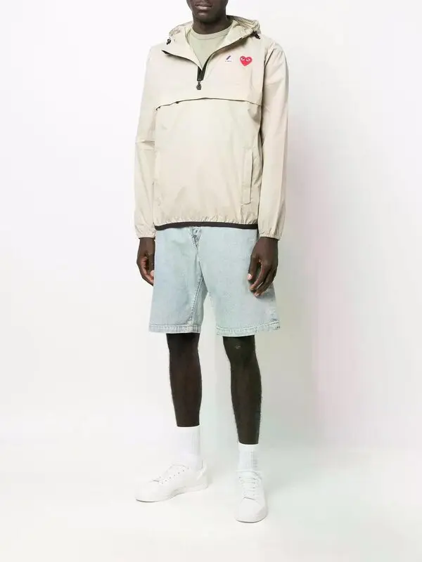 Play Comme Des Garcon X K-way Quarter-zip Hoodie