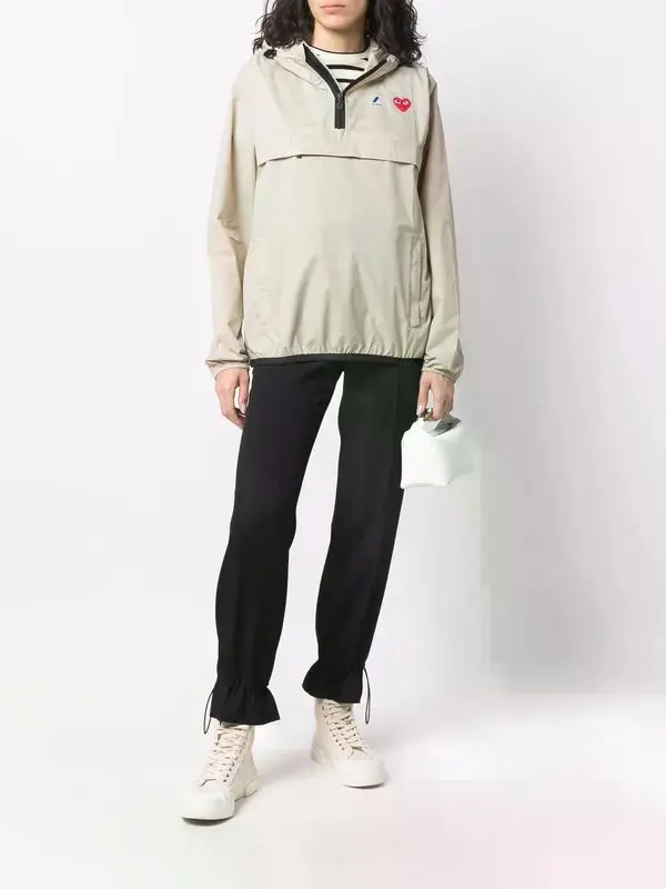 Play Comme Des Garcon X K-way Quarter-zip Hoodie