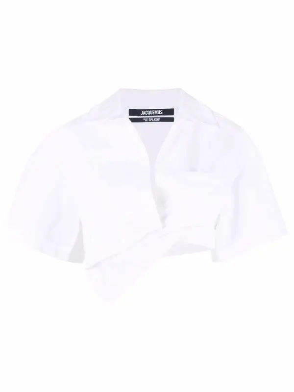 Jacquemus La Chemise Capri Cropped Shirt - White