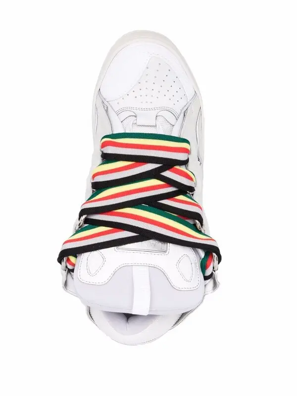 LANVIN Curb Leather Sneakers - White