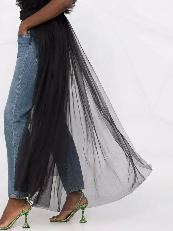 Alchemy Fashions X Lia Aram Ruffle-detail Bodysuit - Black