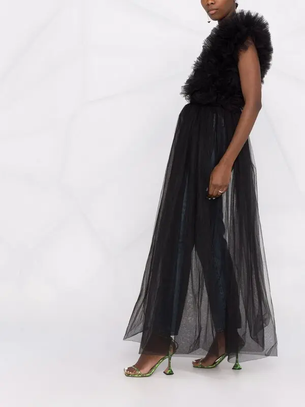 Alchemy Fashions X Lia Aram Ruffle-detail Bodysuit - Black