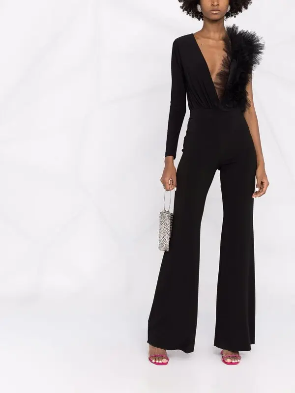 Alchemy Fashions X Lia Aram Ruffle-detail Bodysuit - Black