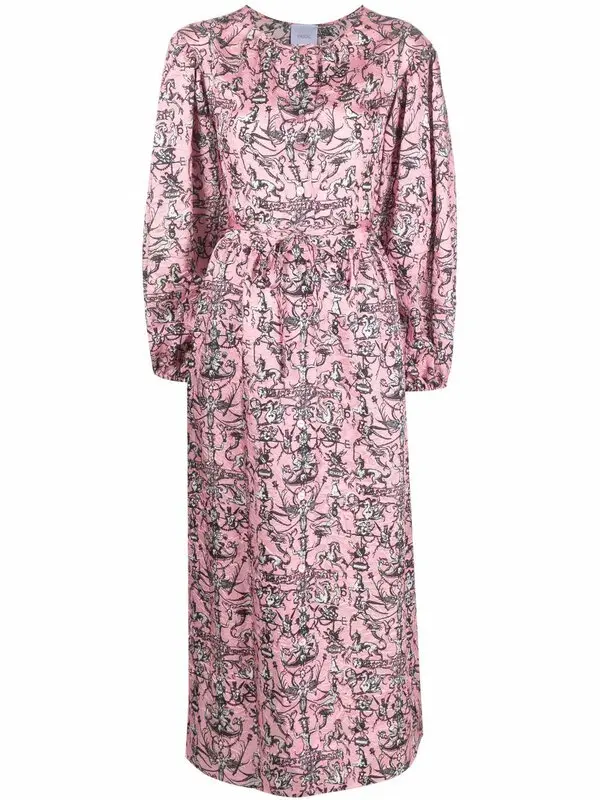 PATOU Printed Maxi Shirt Dress