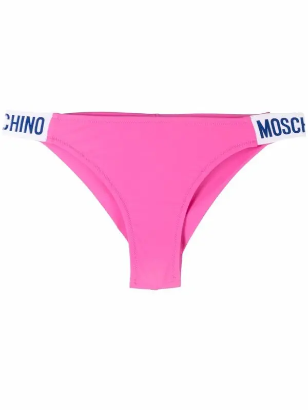 Moschino Waistband Bikini Bottom - Pink