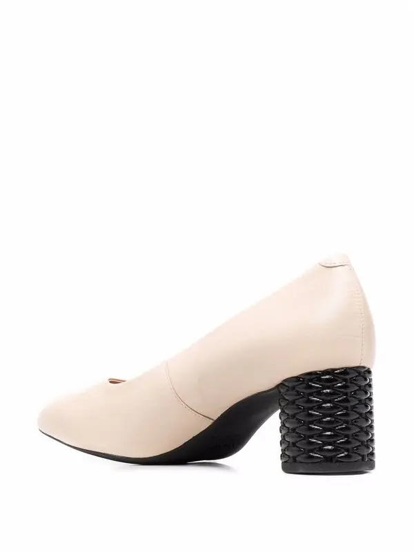 Geox Block Heel Leather Pumps