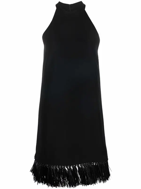 Moschino Sleeveless Tassel Fringed Dress - Black