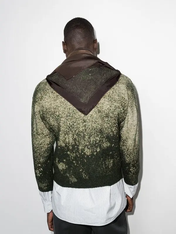 MAISON MARGIELA Scarf-detail Bleached Jumper