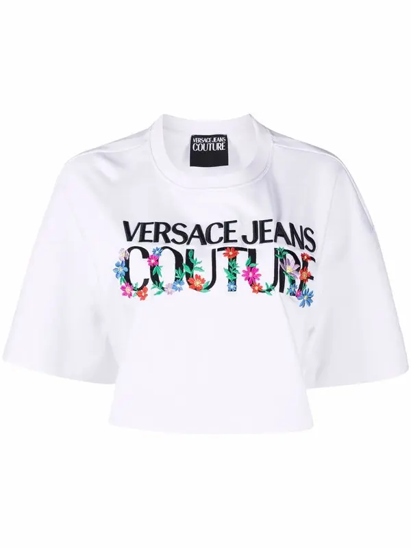 Versace Cropped Logo T-shirt