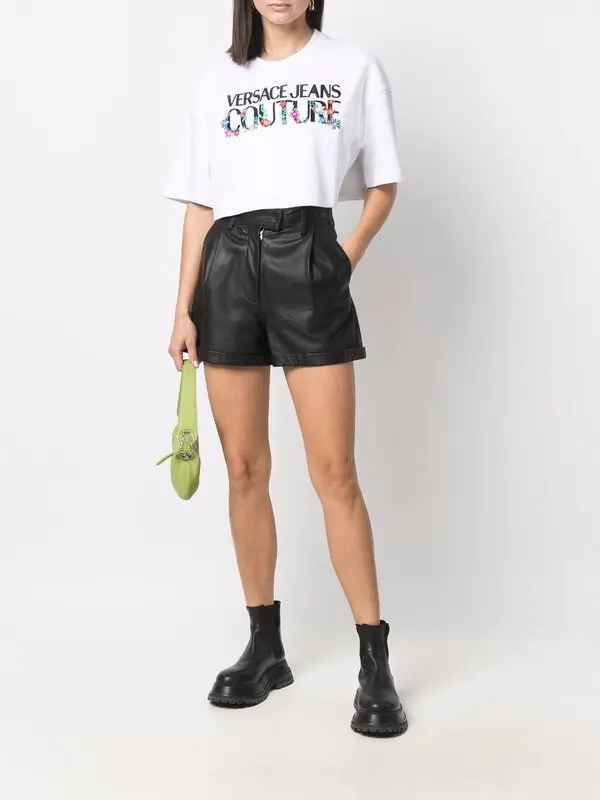 Versace Cropped Logo T-shirt
