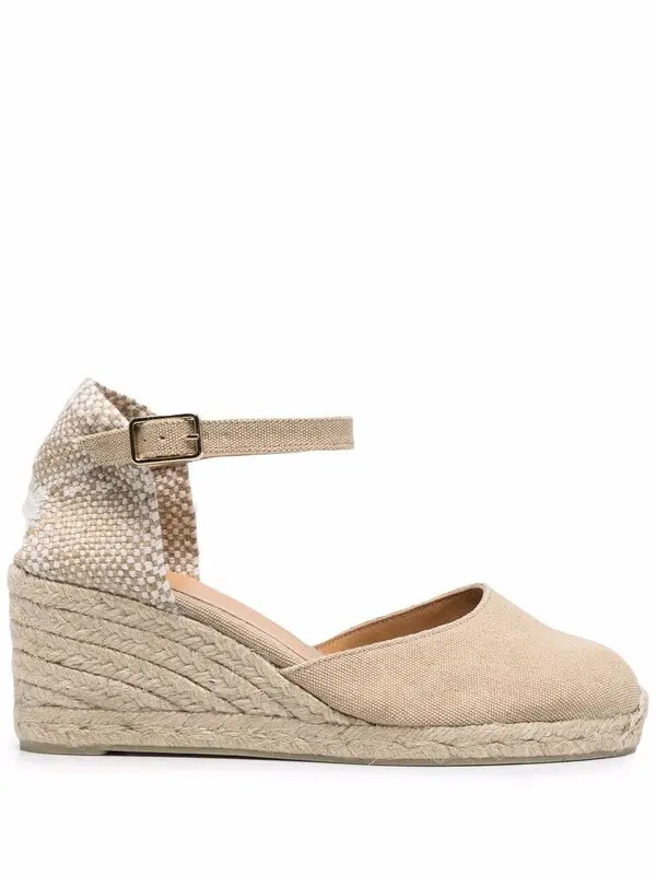 CastaÑer Carol Braided Raffia Wedge Espadrilles - Neutrals