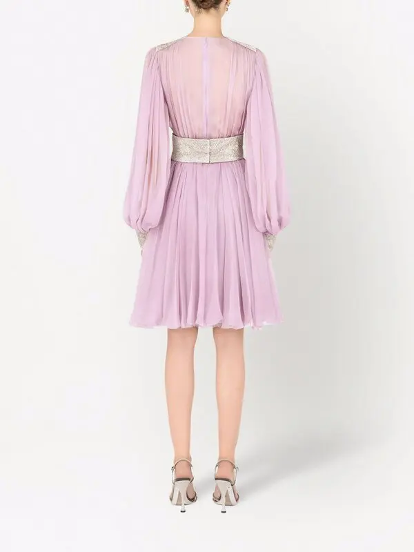 Dolce & Gabbana V-neck Chiffon Mini Dress