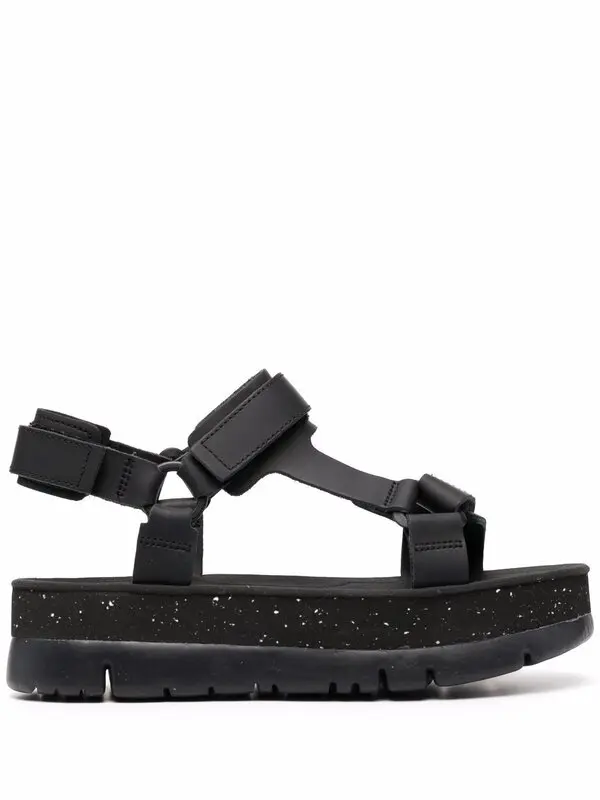 Camper Oruga Up Platform Sandals - Black